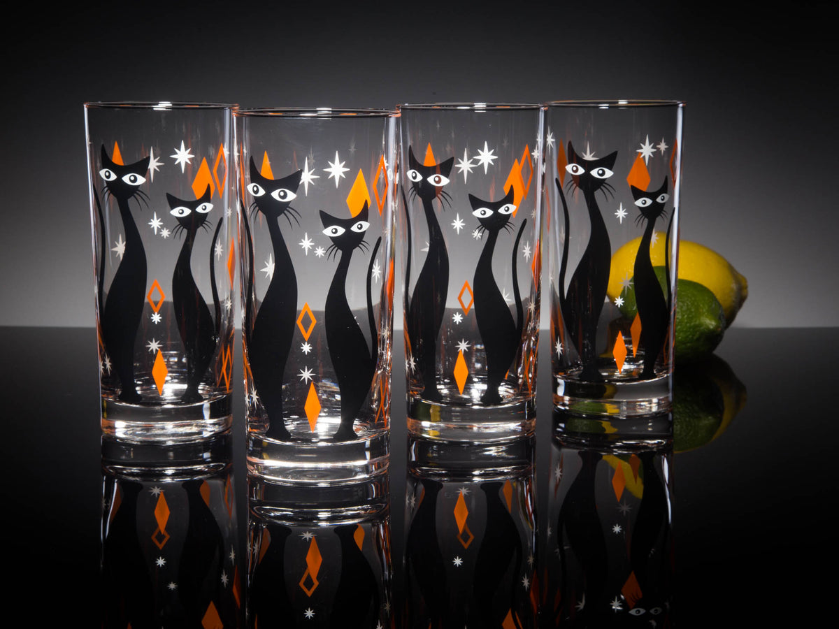 Atomic Cat Drinking Glasses – Egads.shop